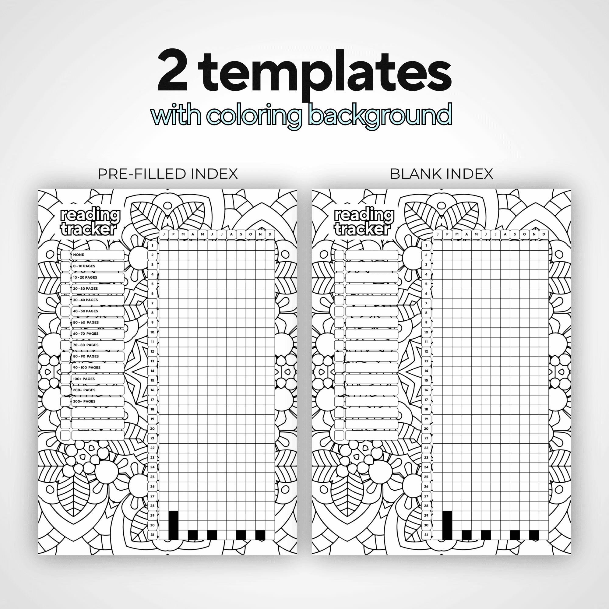 Reading Tracker | PRINTABLE Journal | Coloring Page | Reading Log ...