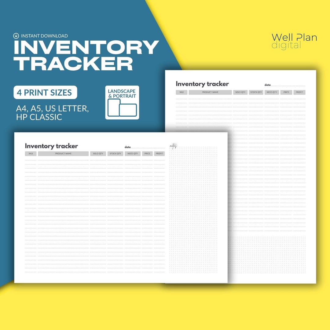 Inventory Tracker Printable, Inventory Management Form, Inventory Sheet ...