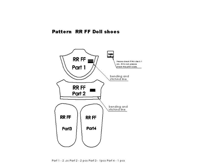 Leather Doll Shoes PDF Pattern: 5.5cm A4 (digital Download) - Etsy