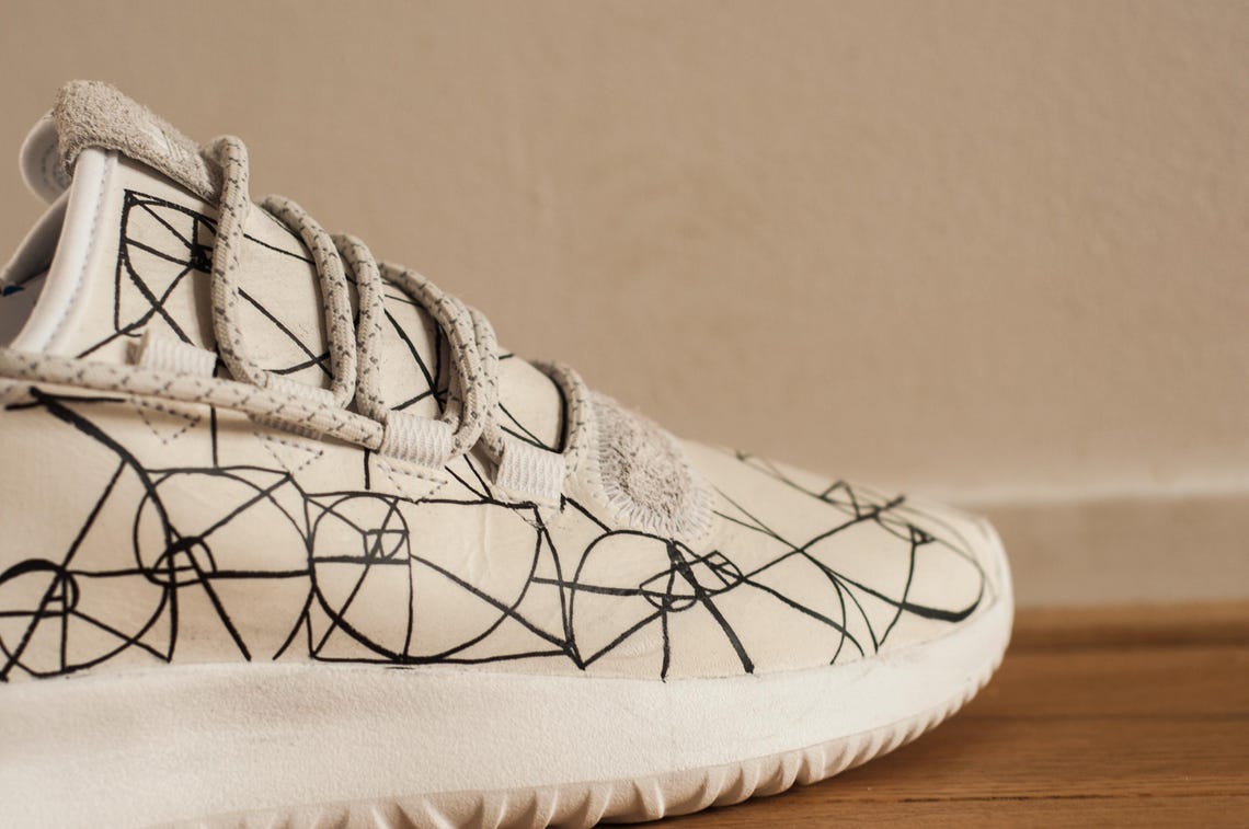 Adiddas Tubular Shadow Customised Shoes - Etsy