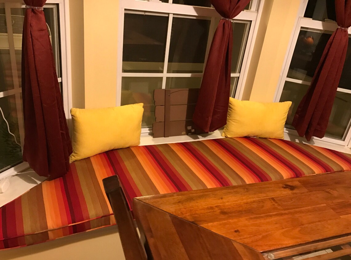 Custom Bay Window Seat Cushion Trapezoid Cushion With | Etsy