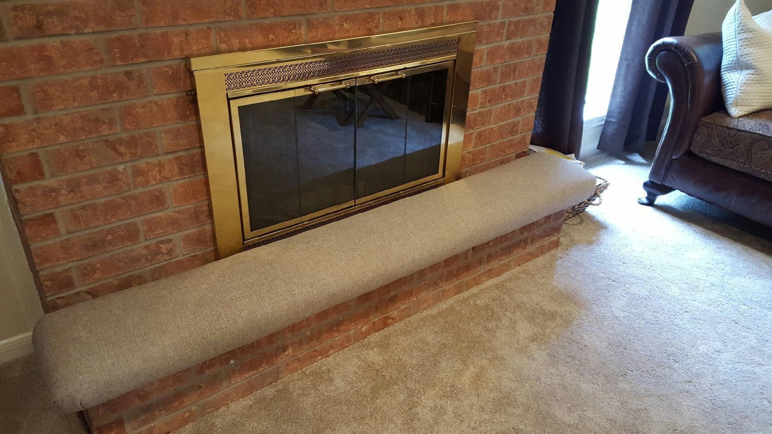 Fireplace Hearth Seat Cushion Hearth Seat Fireplace Cushion Custom ...