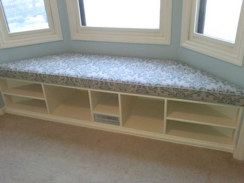 Custom Bay Window Seat Cushion With Cording Trapezoid - Etsy