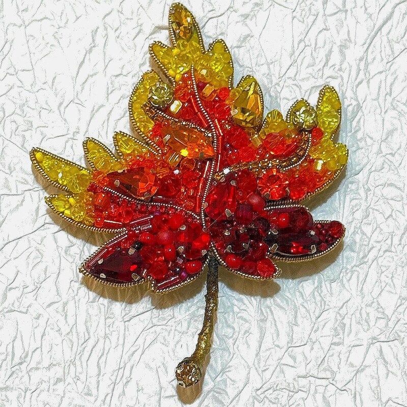 Autumn Leaf Brooch - Etsy