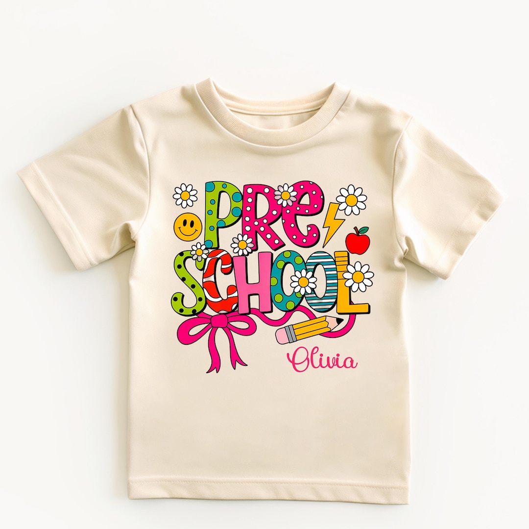 Personalized Preschool T-shirt: Custom Name Back to School Outfit - Etsy