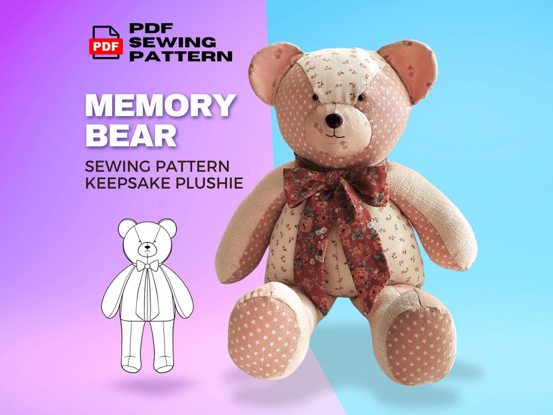Memory Bear Sewing Pattern: Keepsake Teddy Bear Template (PDF) - Etsy