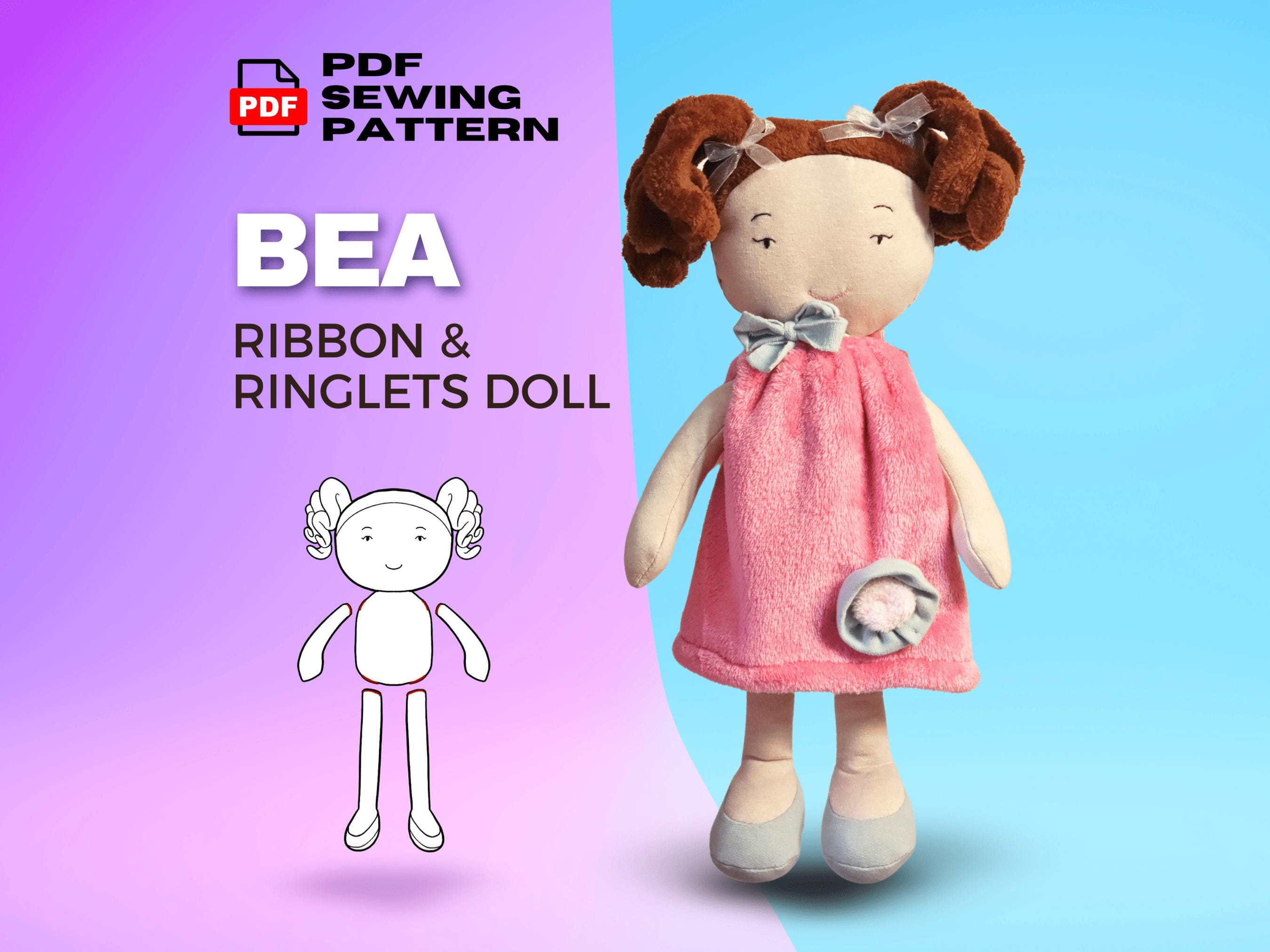 Bea Ringlets Rag Doll Sewing Pattern – Easy Cloth Doll (PDF Pattern) - Etsy
