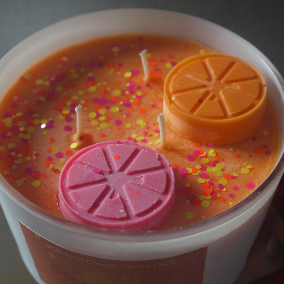 Sun Goddess Soy Candle, Peach Sangria Scent, Crystal Surprise - Etsy