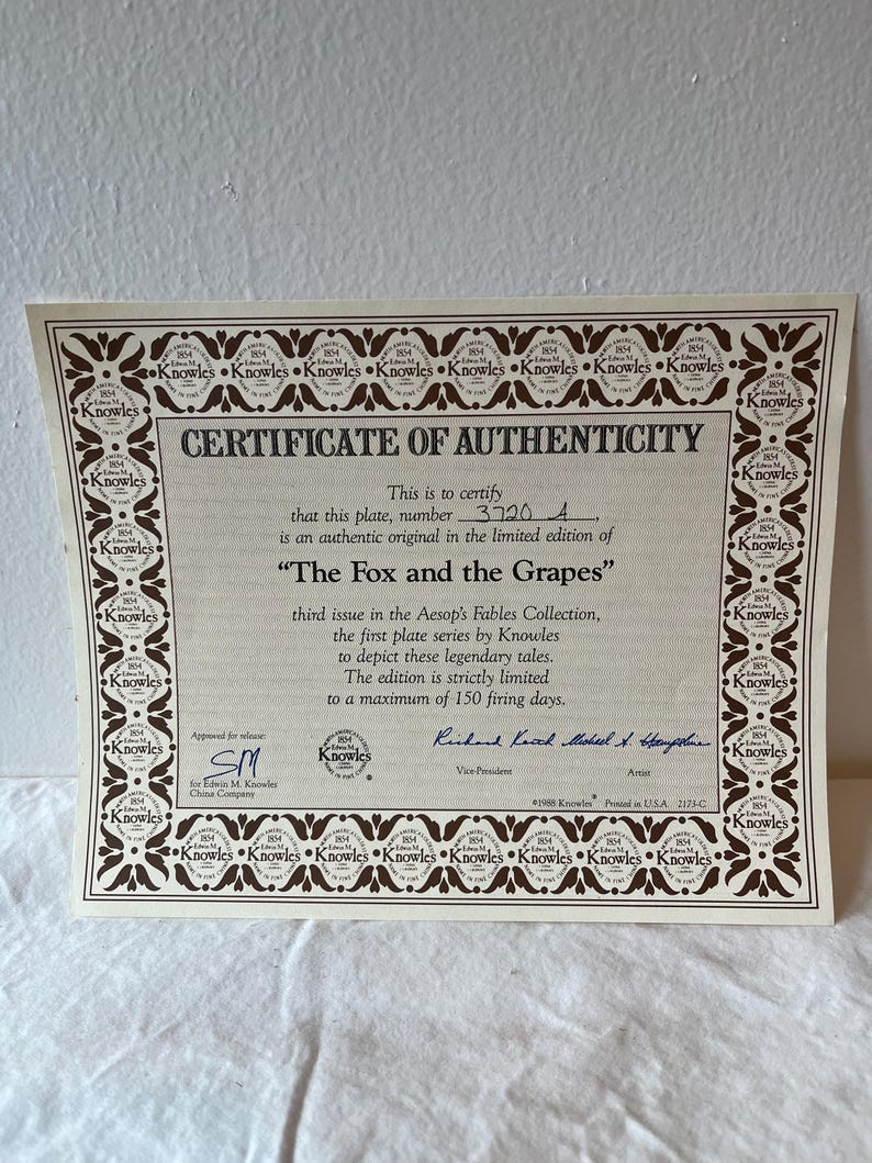 From the Aesop's Fables Collection, the Fox and the Grapes Depicts the ...