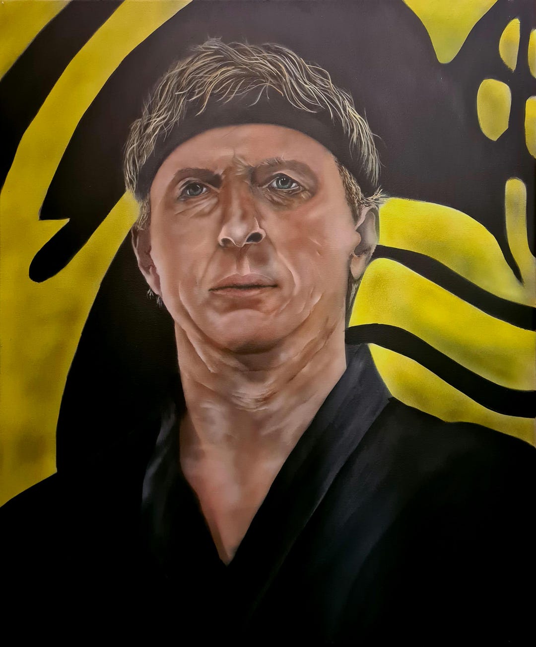 A4 Print of Karate-style Fighter Portrait – Inspired Acrylic Painting ...