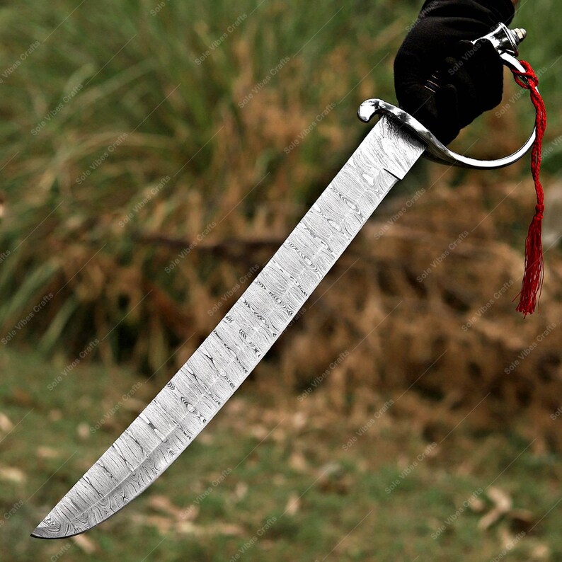 Damascus Steel Handmade Long Sword, Medieval Cosplay Viking Sword ...