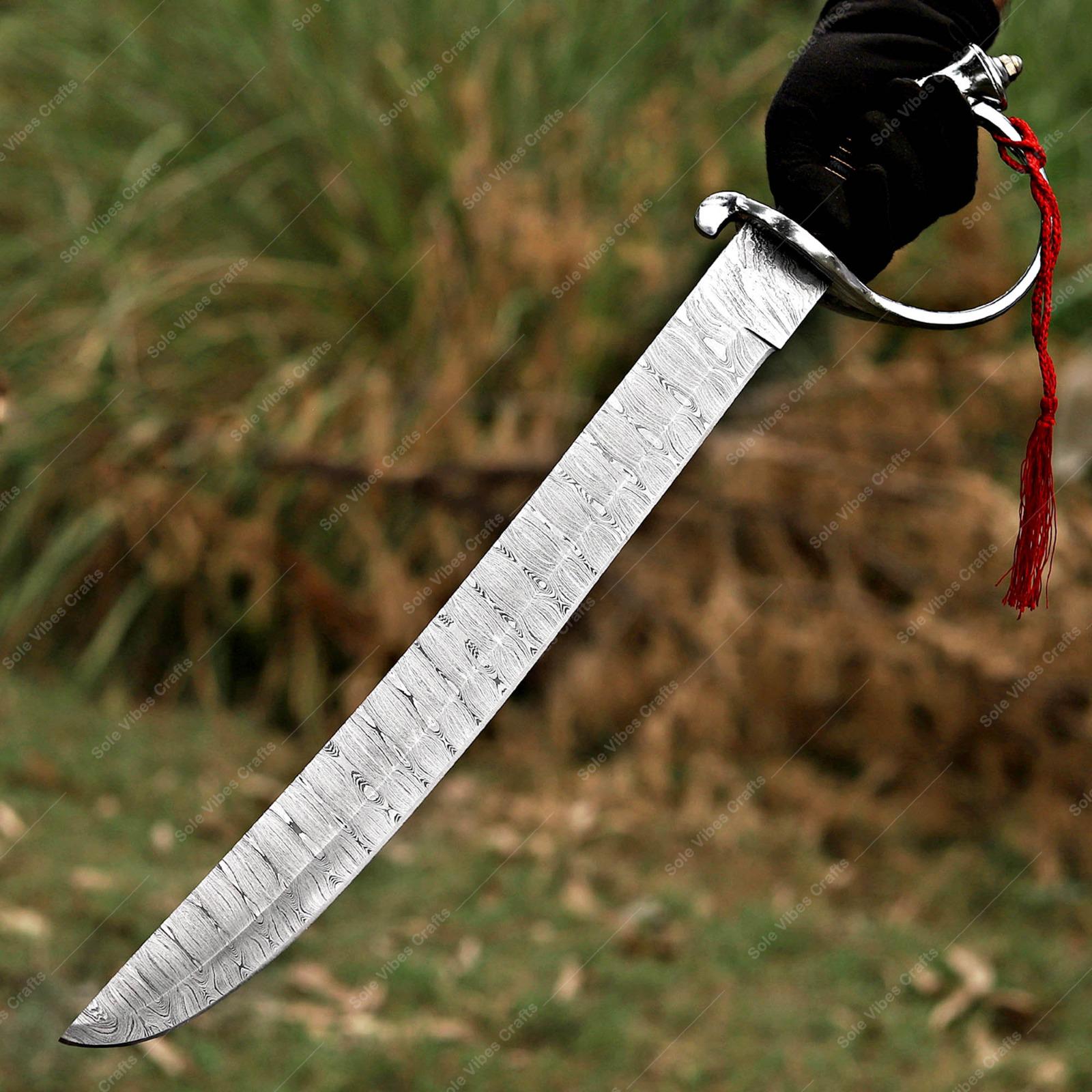 Damascus Steel Handmade Long Sword, Medieval Cosplay Viking Sword ...