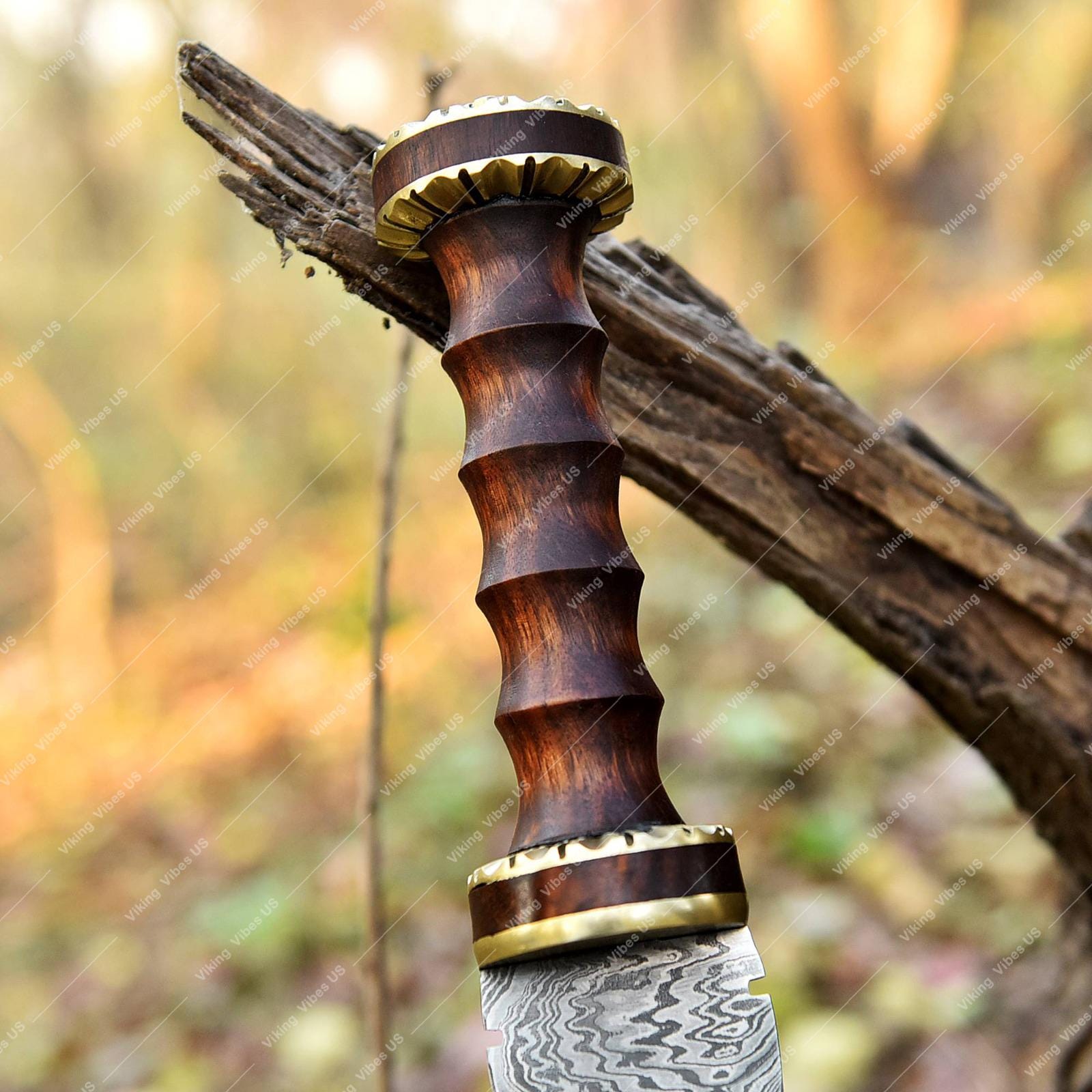 Damascus Steel Handmade Long Sword, Medieval Cosplay Viking Sword ...