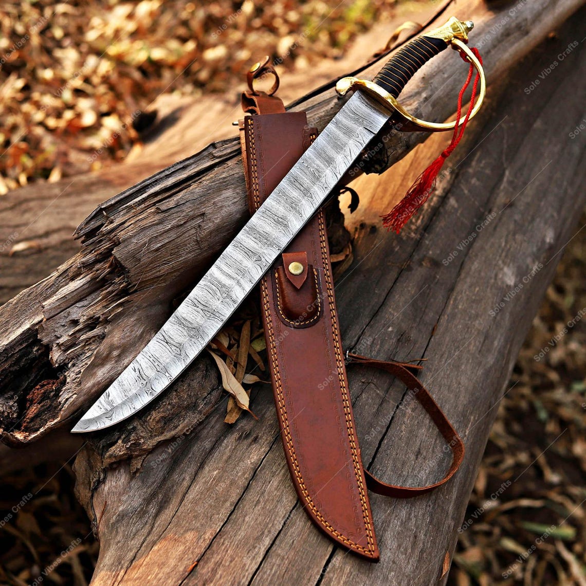 Damascus Steel Handmade Long Sword, Medieval Cosplay Viking Sword ...