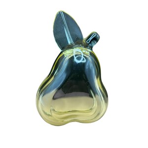 Vintage Heavy Glass Pear Shaped Dish (yellow) - Etsy