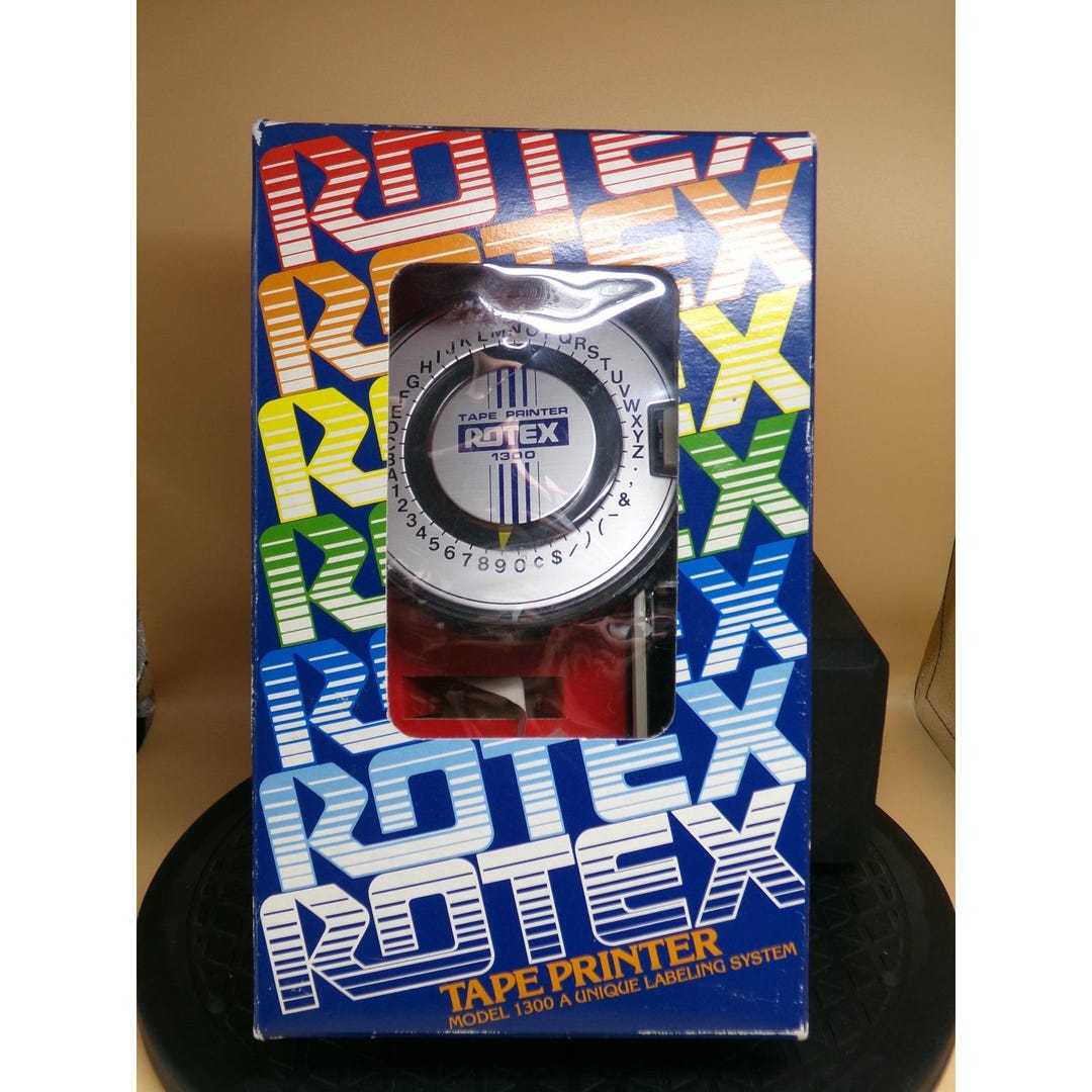 Rotex Tape Printer Model 1300 Labeling System Vintage Label Maker With ...