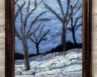 Textile Art Wool Painting - Etsy