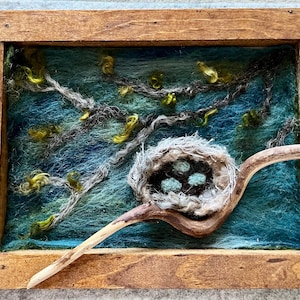 Textile Art Wool Painting - Etsy