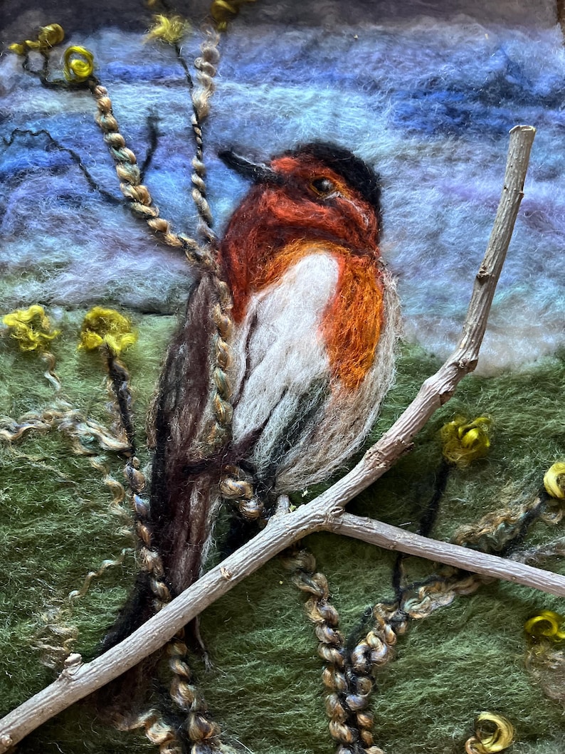 Textile Art Wool Painting - Etsy