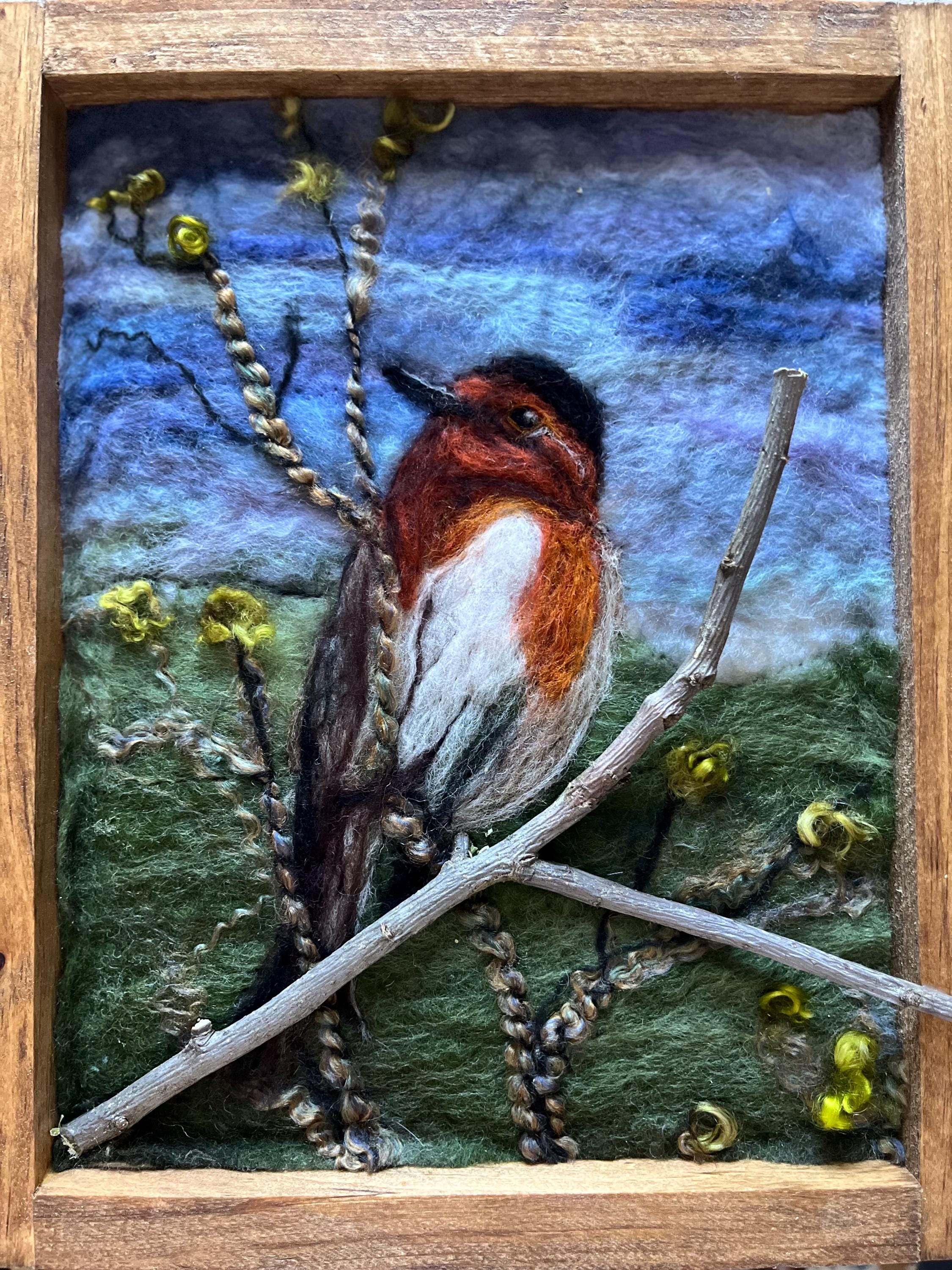 Textile Art Wool Painting - Etsy