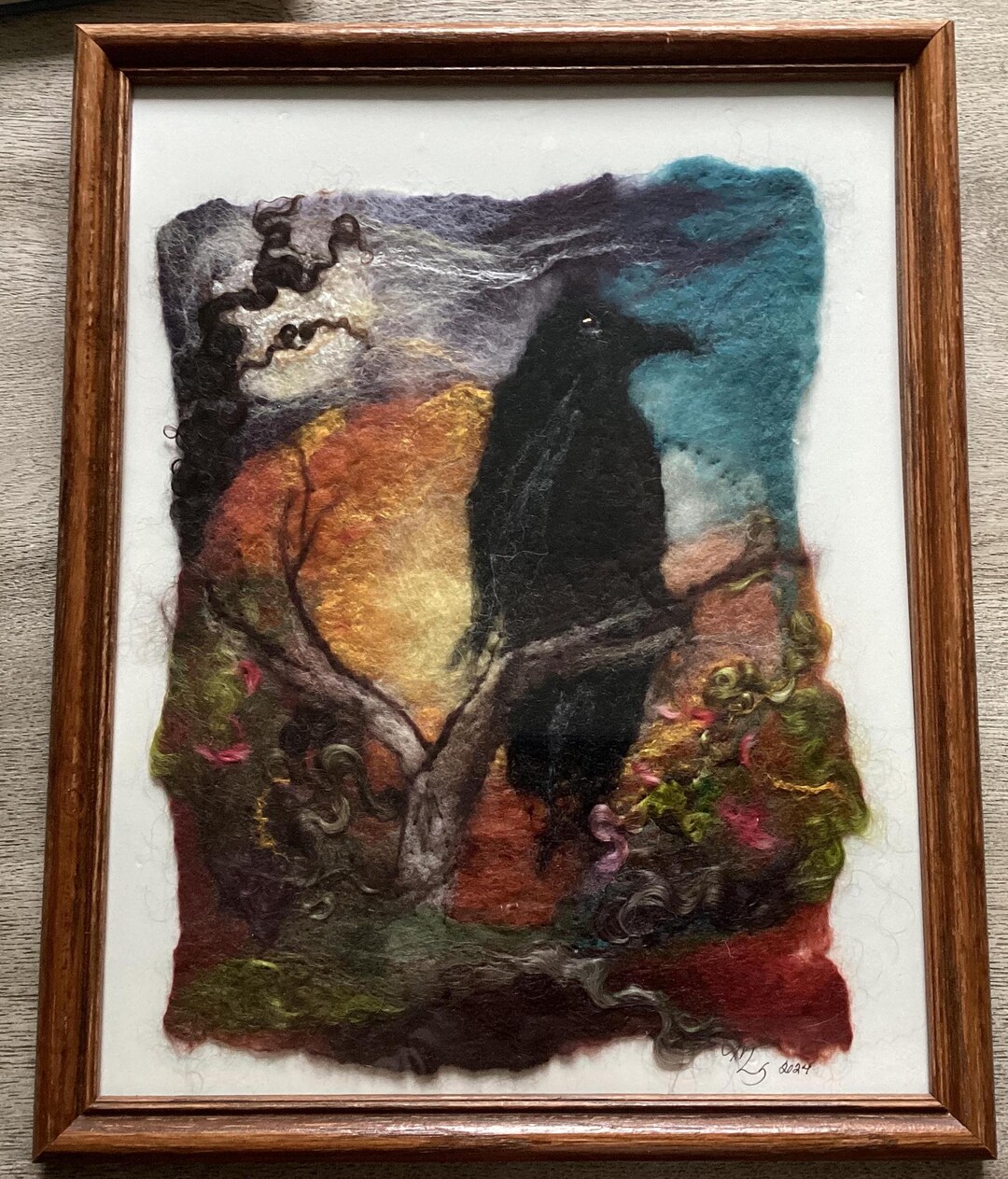 Textile Art Wool Painting - Etsy