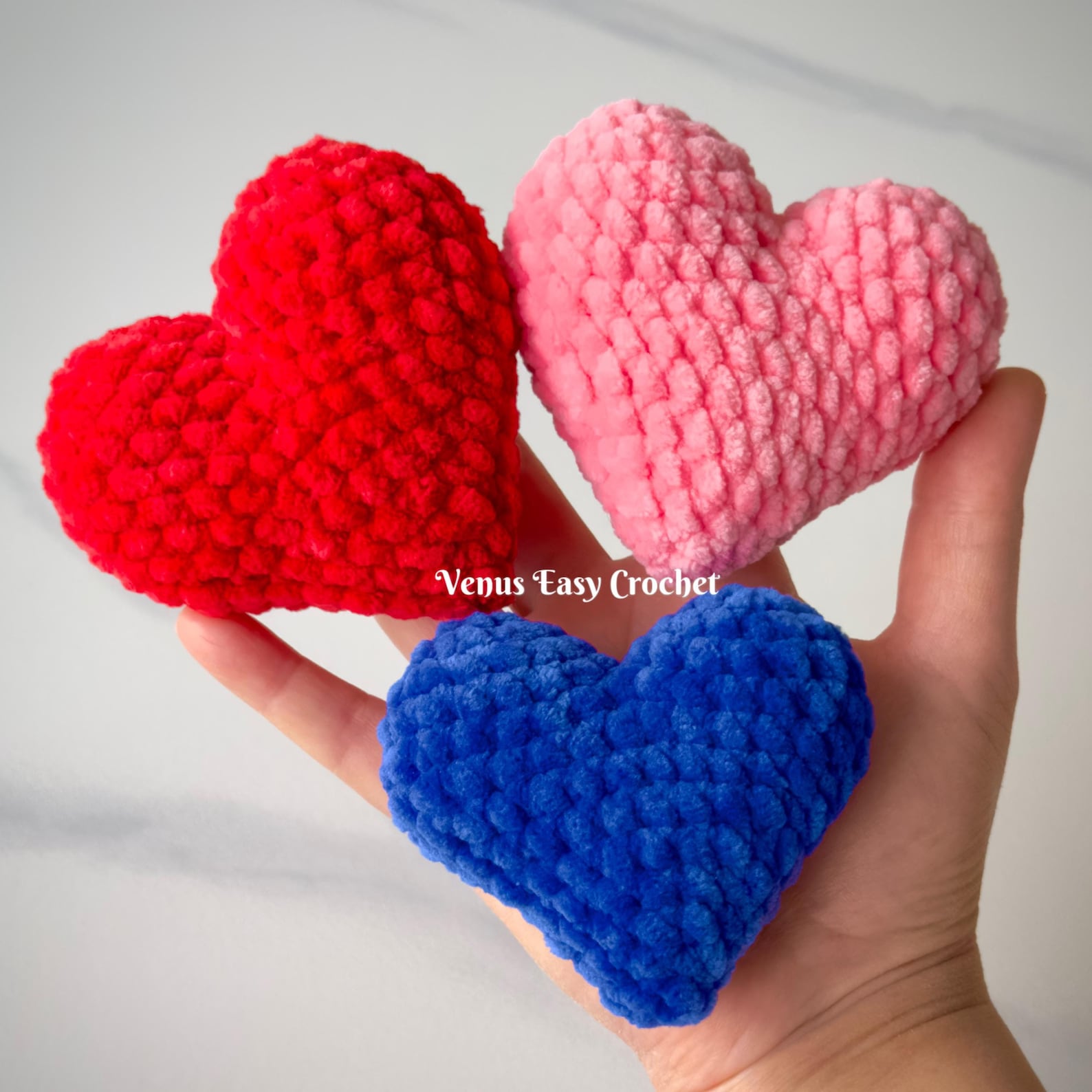 Plush Heart Crochet Pattern Valentine's Gift Amigurumi Pattern Easy ...
