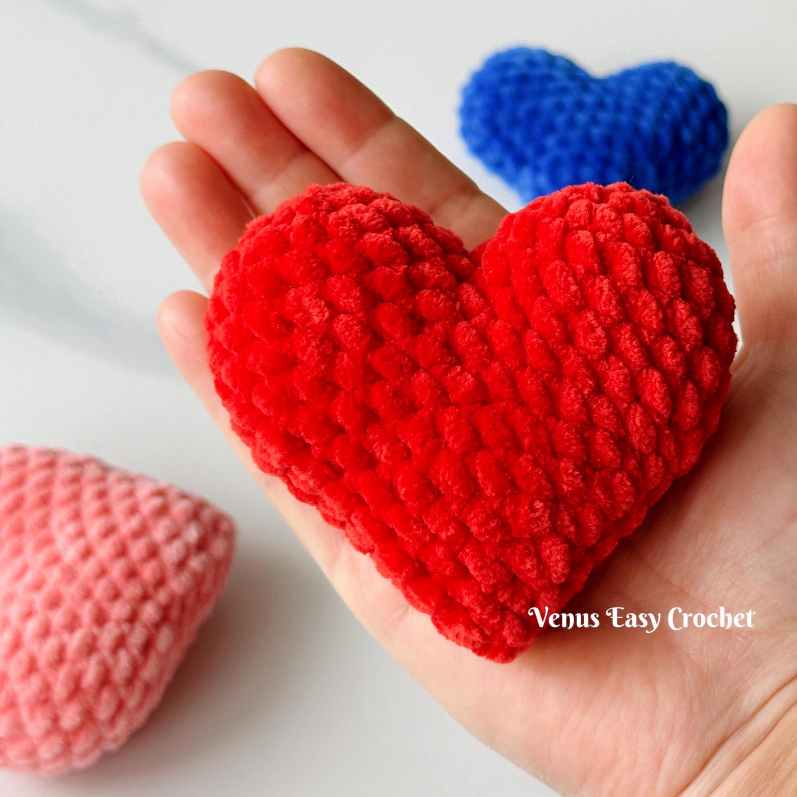 Plush Heart Crochet Pattern Valentine's Gift Amigurumi Pattern Easy ...