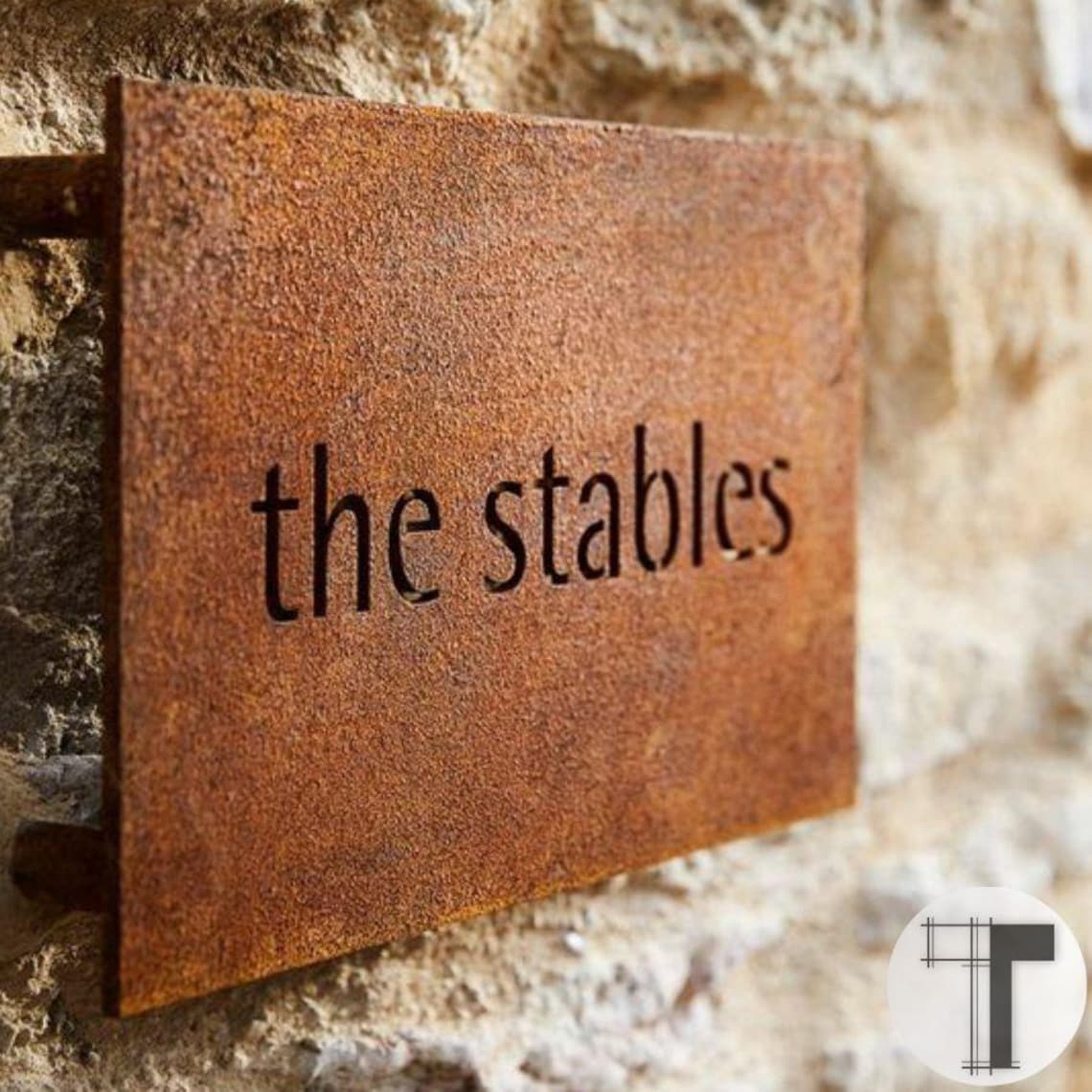 Rust Sign,corten Steel House,corten Sign Outdoor,corten Steel Lit ...