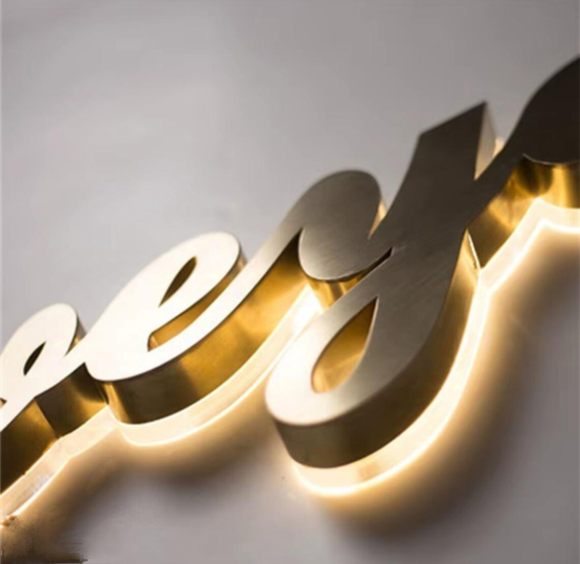 Back Light Signage,metal Logo Sign,company Lit Sign,logo Backlit,wall ...