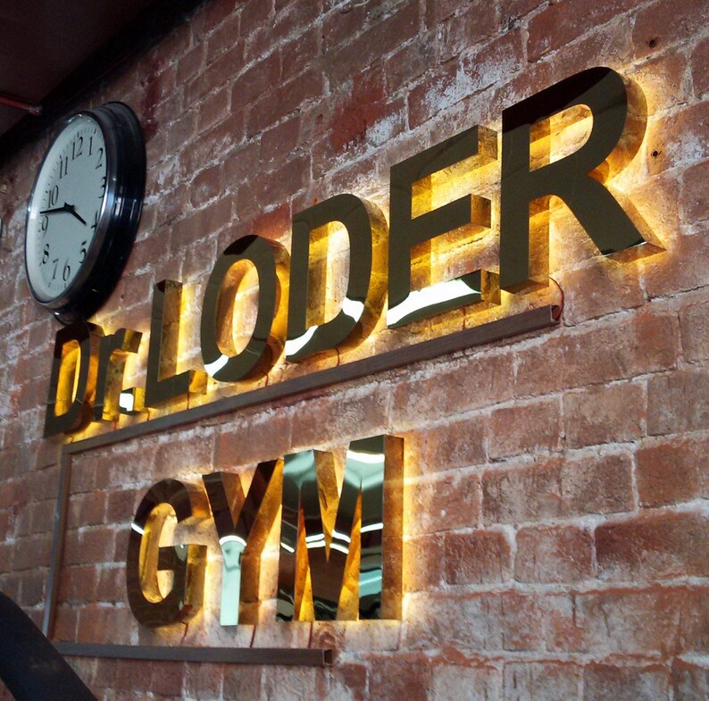 Illuminated Signage, Business Logo, Halo Lighting Sign, Custom Business ...