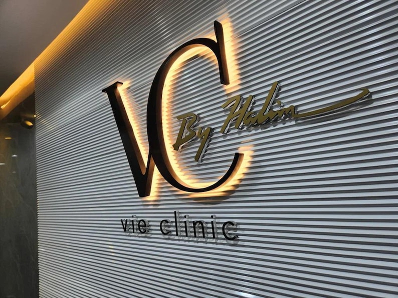 Custom LED Wall Sign,backlit Logo,illuminated Outdoor,led Office Signs ...