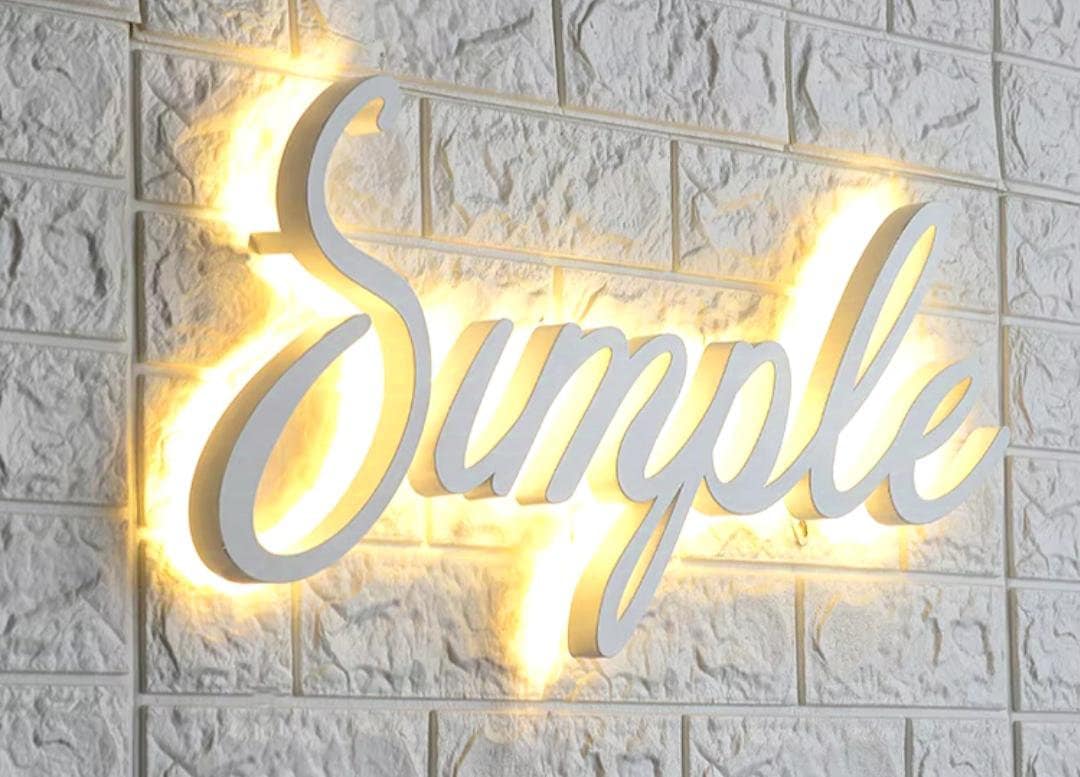 Illuminated Signage, Business Logo, Halo Lighting Sign, Custom Business ...