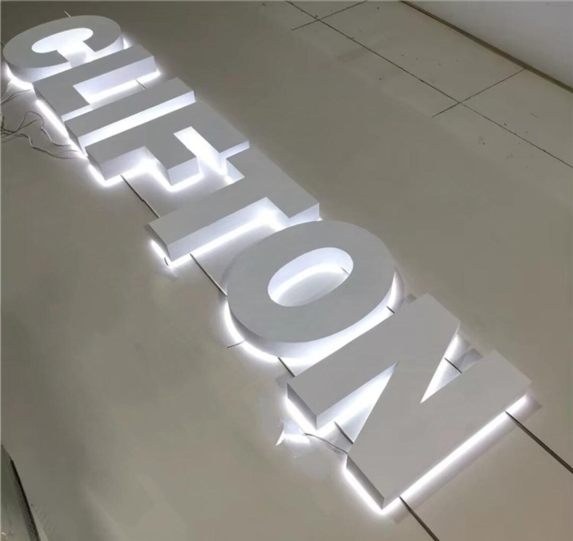 Back Light Signage,metal Logo Sign,company Lit Sign,logo Backlit,wall ...