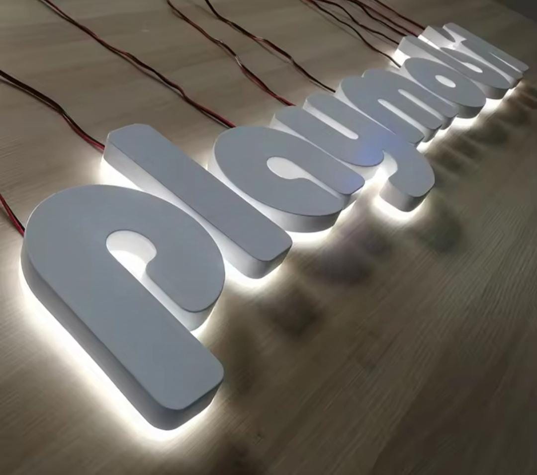 Back Light Signage,metal Logo Sign,company Lit Sign,logo Backlit,wall ...