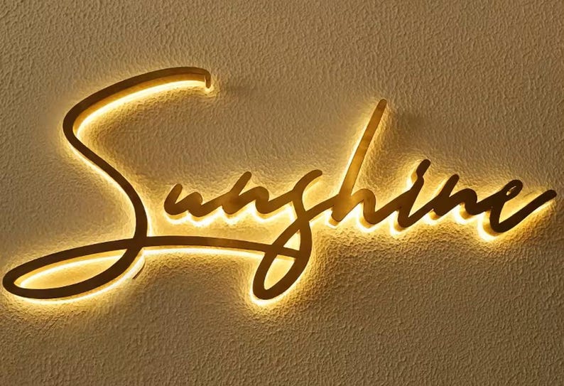 Backlit Wall Sign,lit Business Sign,backlit Sign Office,custom Logo ...