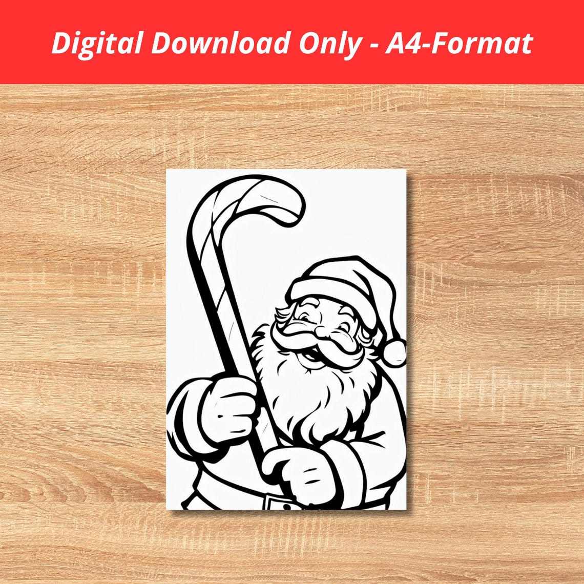 Printable Christmas Coloring Pages Set of 5 – Santa | Festive Holiday ...