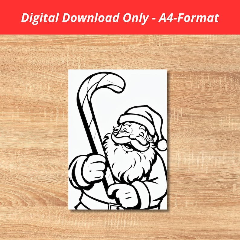 Printable Christmas Coloring Pages Set of 5 – Santa | Festive Holiday ...