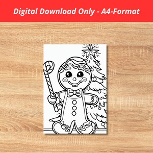 Printable Christmas Coloring Pages Set of 5 – Gingerbread | Holiday ...