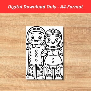 Printable Christmas Coloring Pages Set of 5 – Gingerbread | Holiday ...