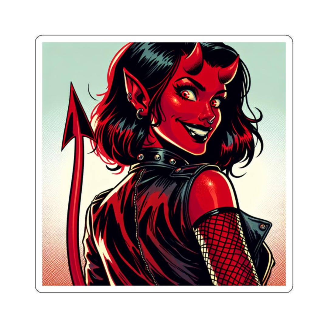 She Devil Kiss-cut Stickers, Demon Devil Sticker, Evil Kiss-cut Decals ...