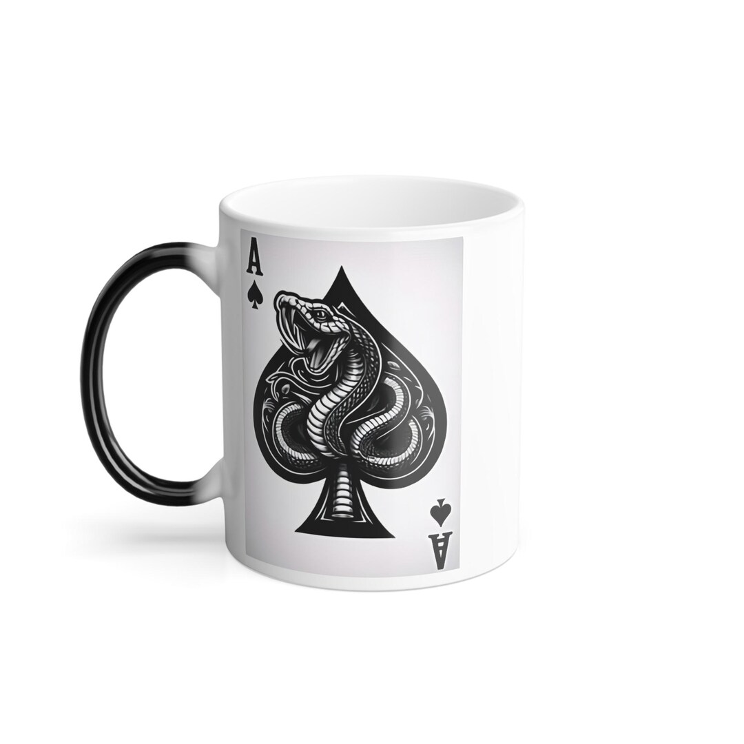 Mug, Cobra Ace of Spades Color Changing Magic Coffee Cup, Heat ...