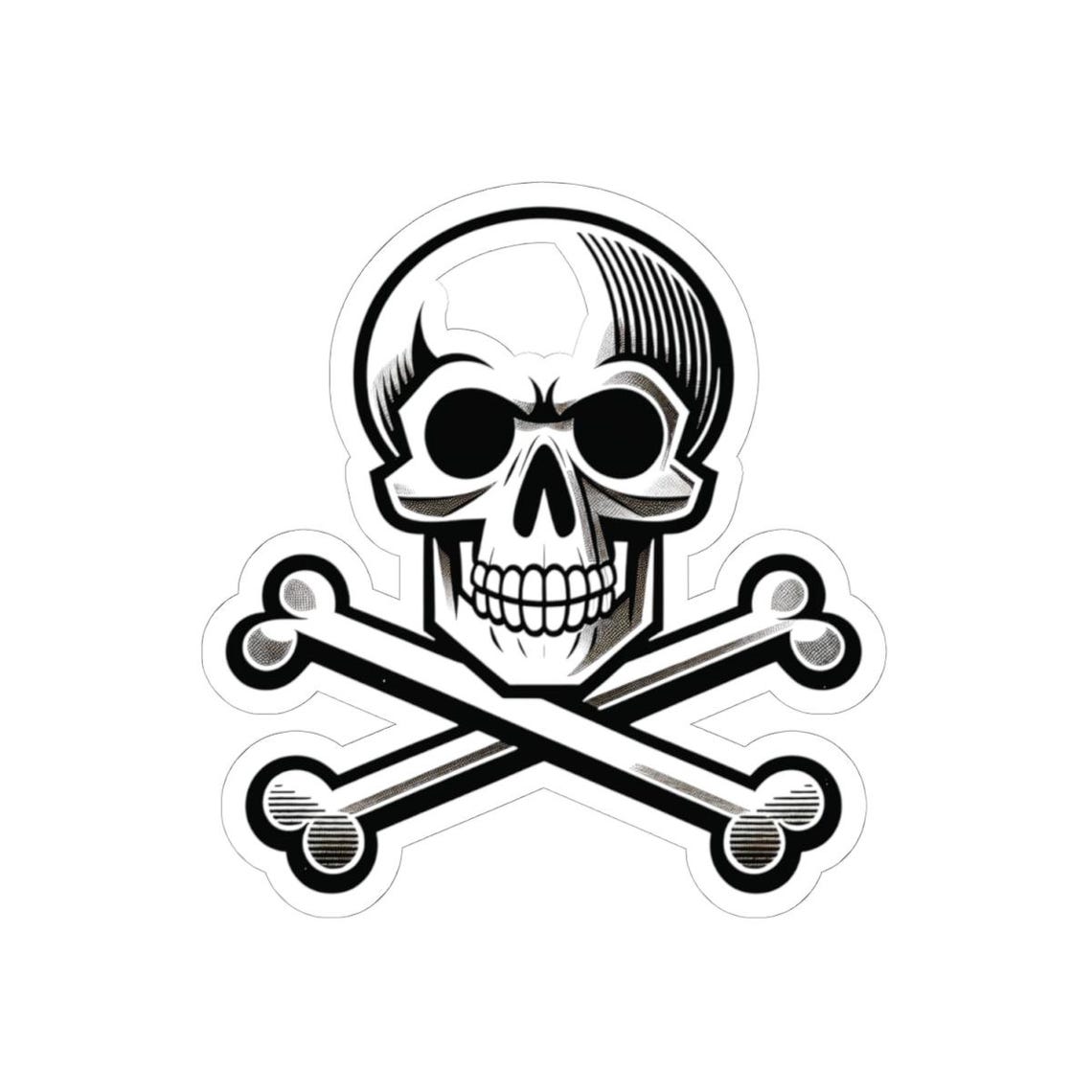 Cool Skull & Bones Kiss-cut Stickers | Edgy Decals for Laptops, Water ...