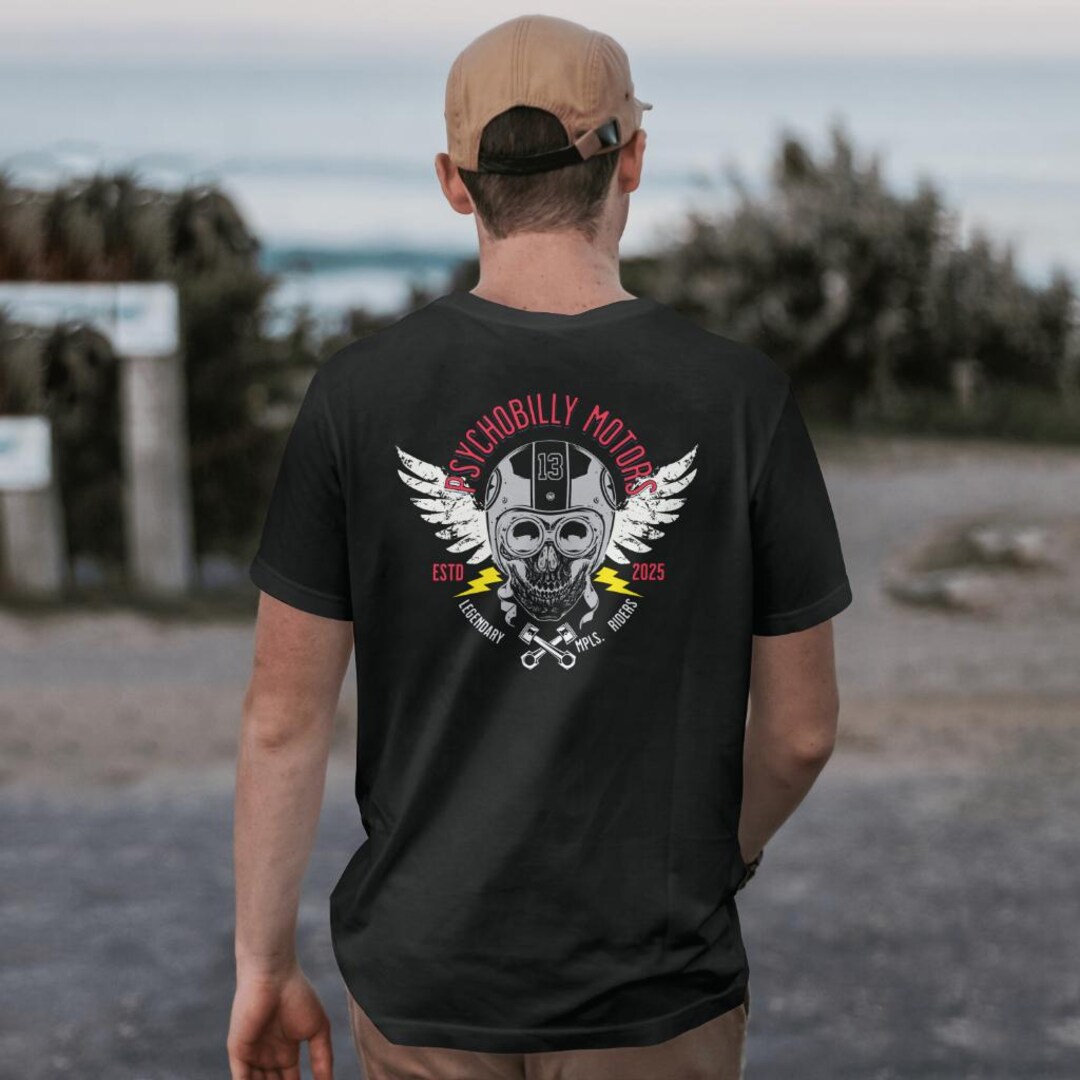 Psychobilly Motors T-shirt, Rockabilly Graphic Tee, Vintage Car Lover ...