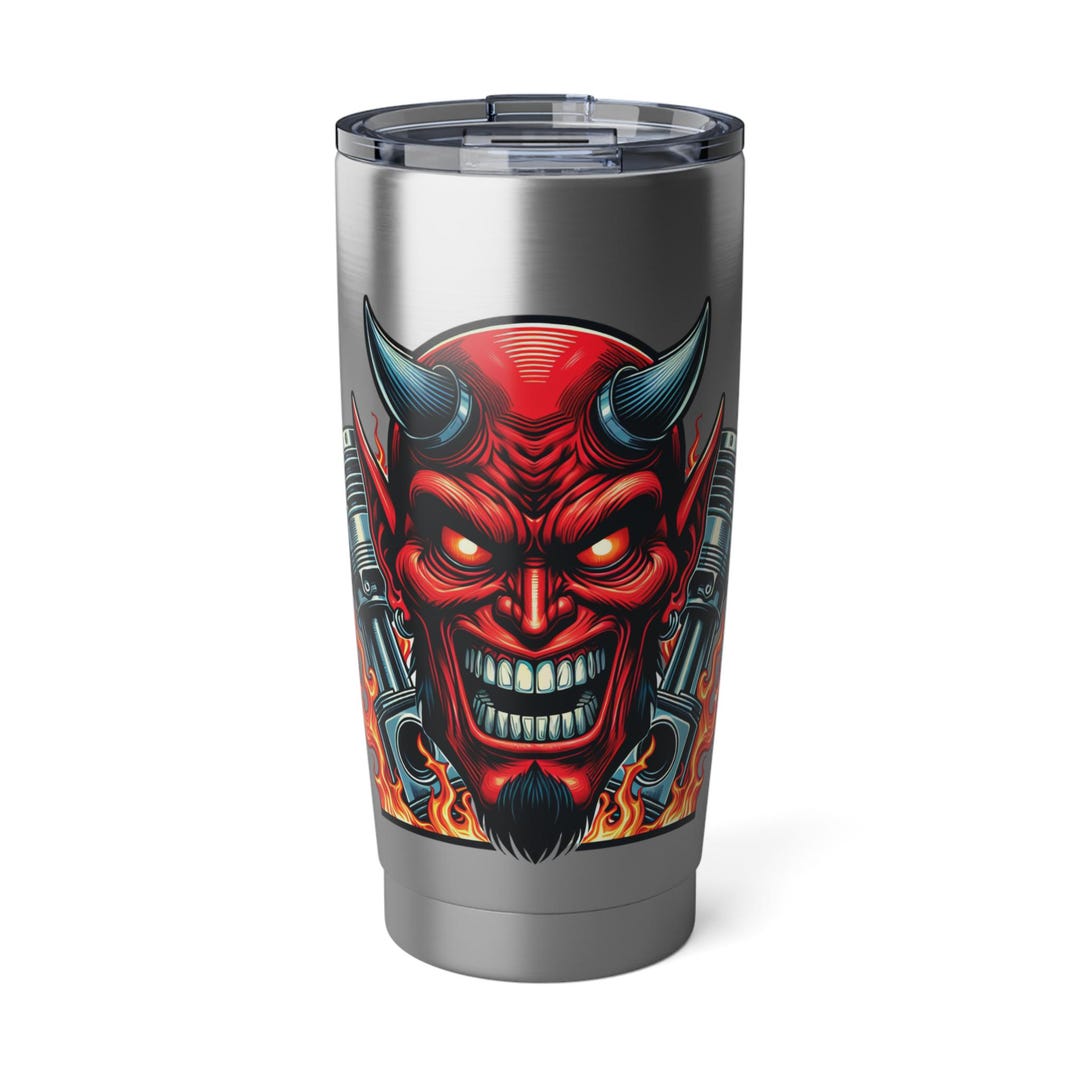 Tumbler, Hot Rod Demon Design, Travel Cup, Insulated Mug, Stainless ...