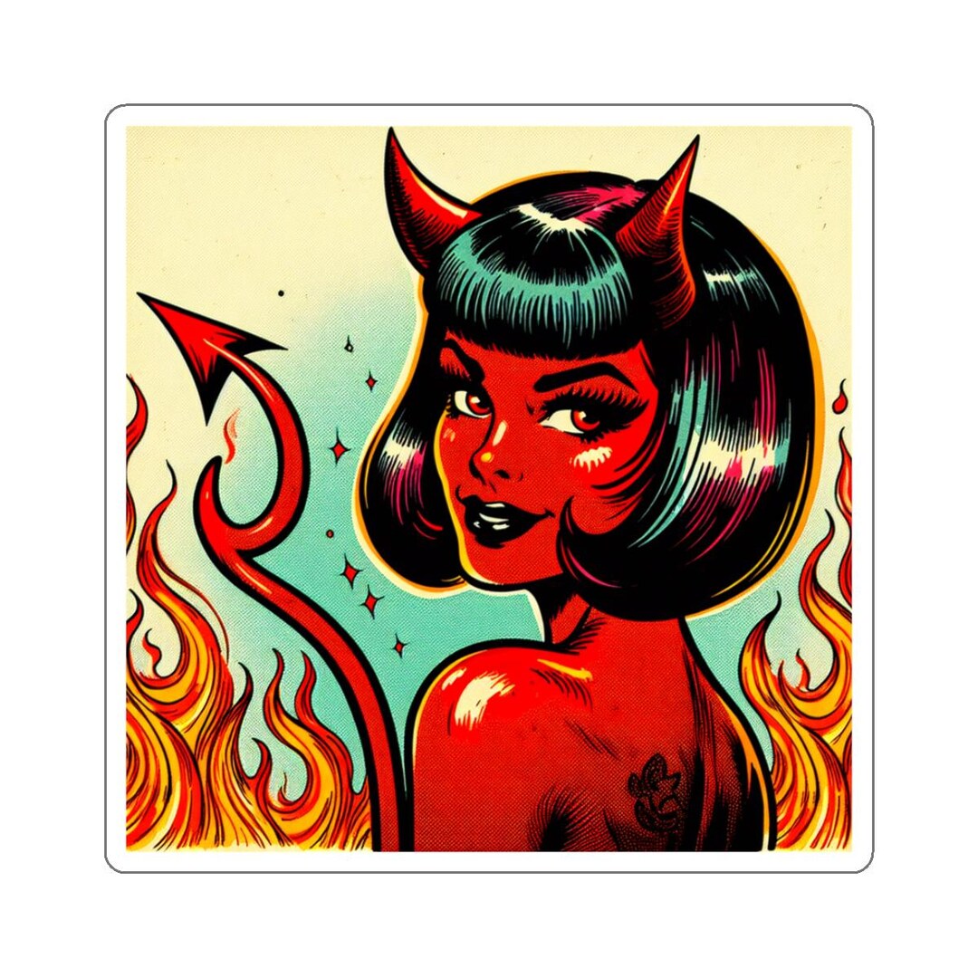 Seductive Devil Kiss-cut Stickers, Garage Art Decals for Car ...