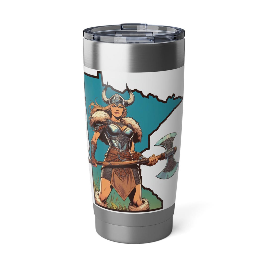 20oz Tumbler, Female Viking in Minnesota, Norse Travel Mug, Warrior ...