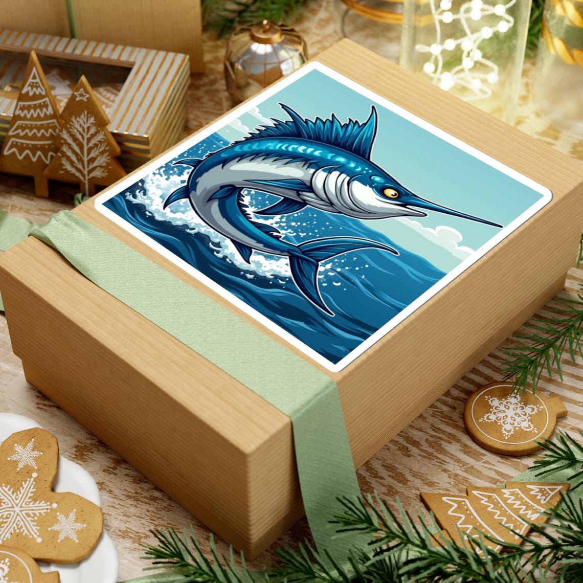 Vibrant Marlin Fish Kiss-cut Stickers | Perfect for Ocean Lovers ...