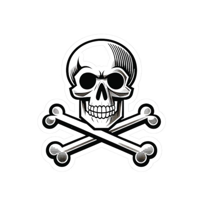 Cool Skull & Bones Kiss-cut Stickers | Edgy Decals for Laptops, Water ...