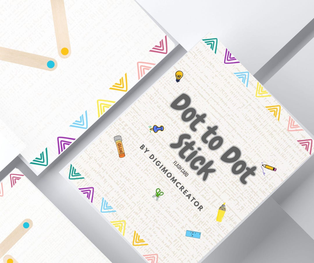 Digital Flash Card : Dots to Dots Stick | Printable Flash Card Fot ...