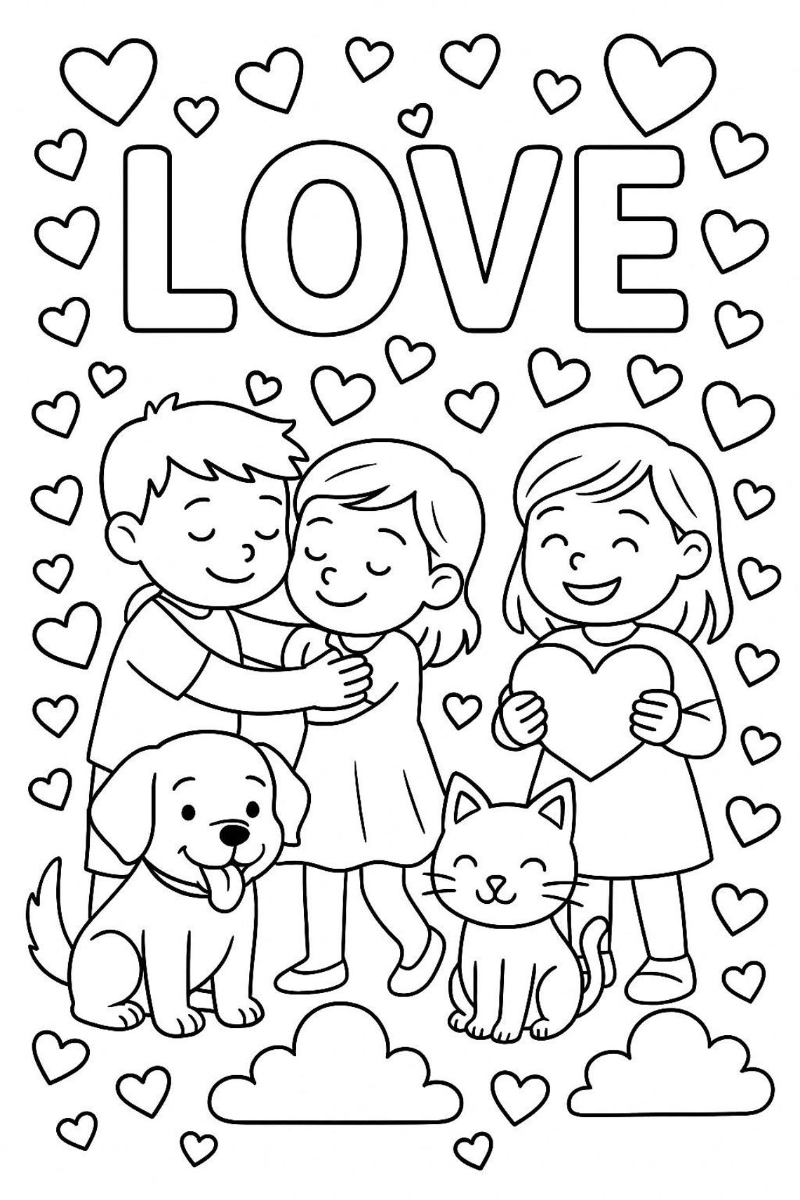 Love Coloring Page: Fruits of the Spirit, Sunday School (instant ...